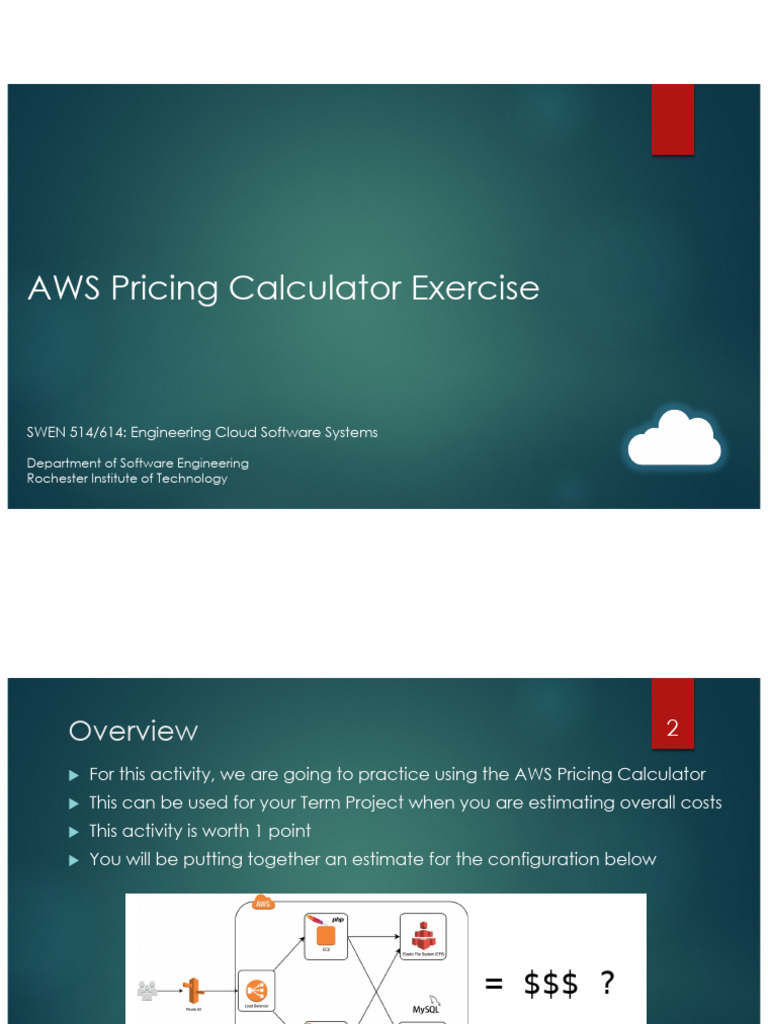 Activity - AWS Pricing Calculator-2 | PDF | Information Technology ...