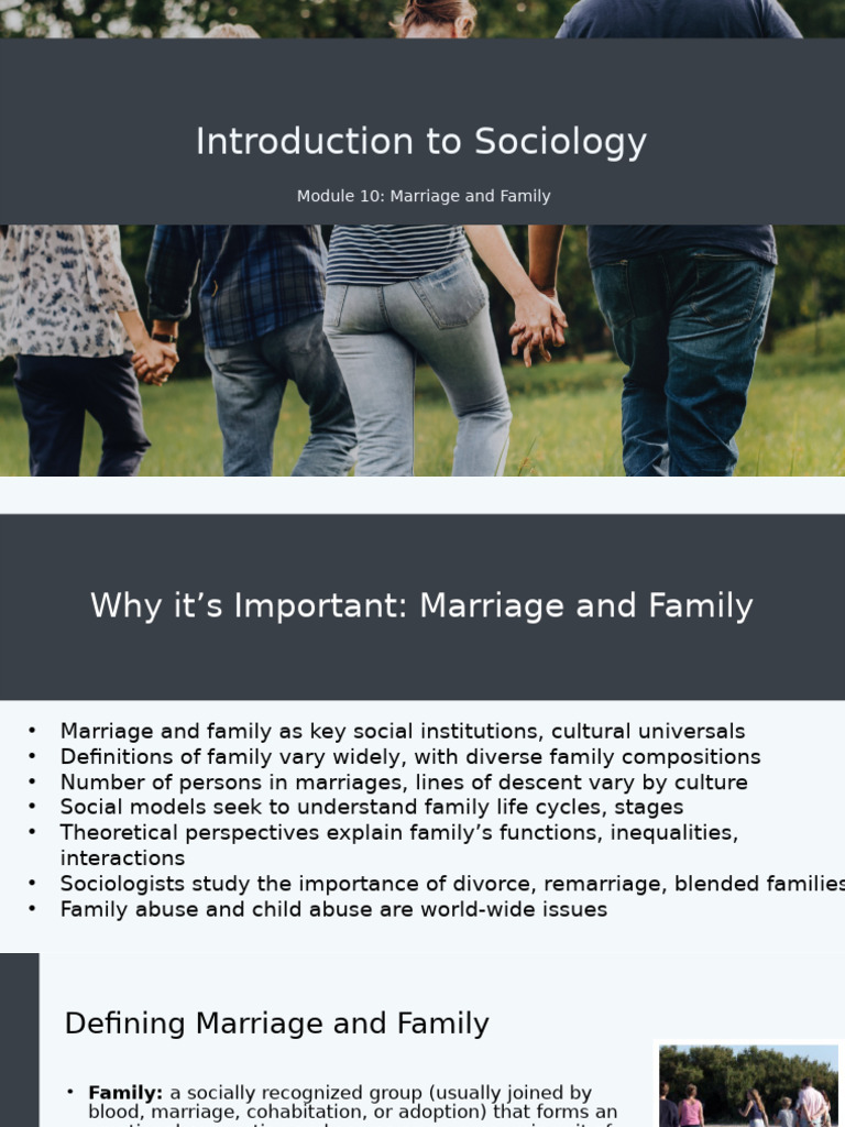 Sociology 10 Marriage+and+Family | PDF | Family | Marriage