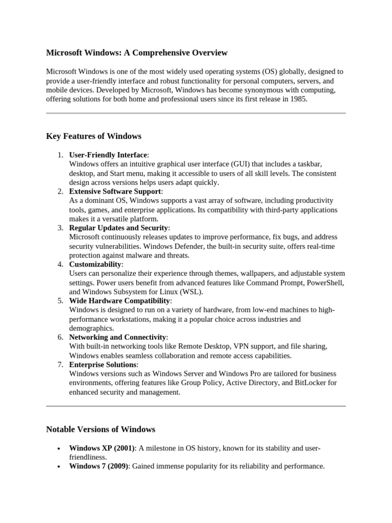 Microsoft Windows | PDF | Microsoft Windows | Graphical User Interfaces