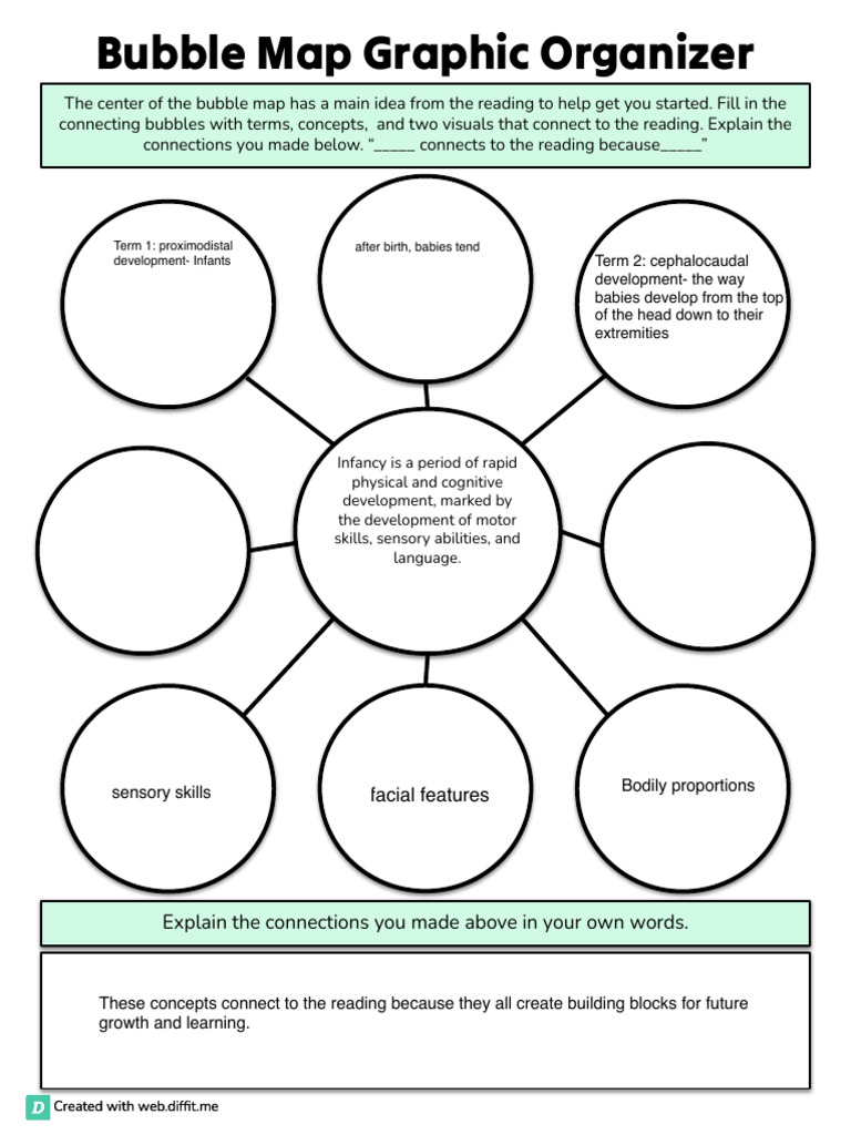 Bubble Map Graphic Organizer | PDF | Infants | Attachment Theory