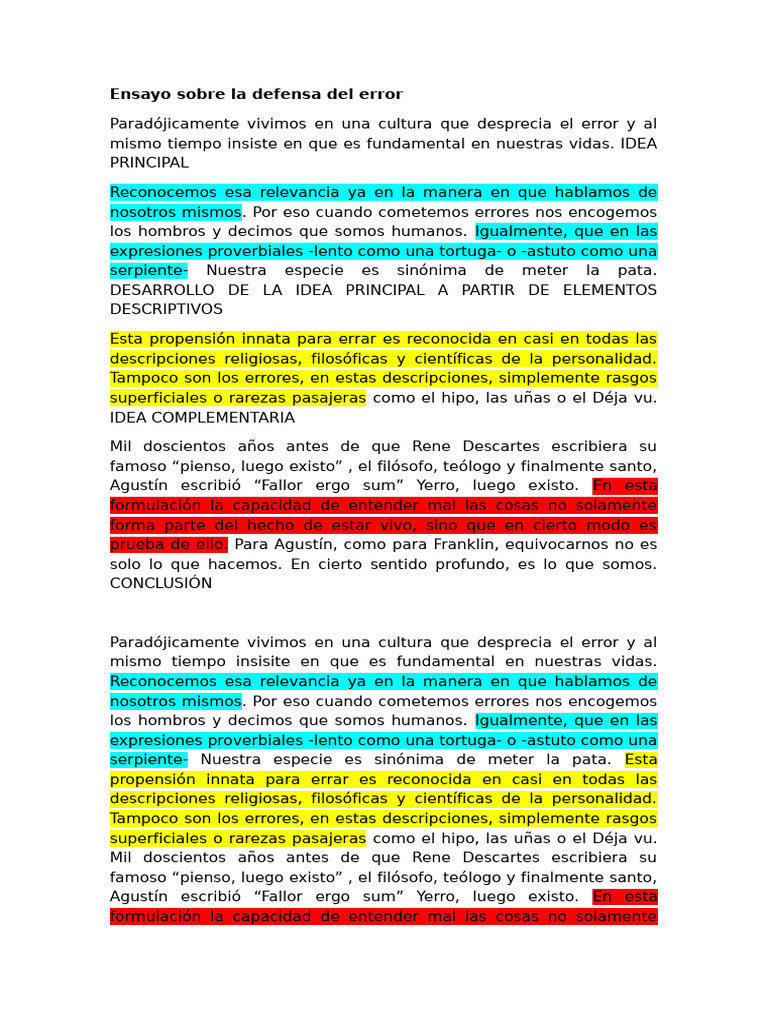 Como constriur un párrafo | PDF | Agustín De Hipopótamo | René Descartes