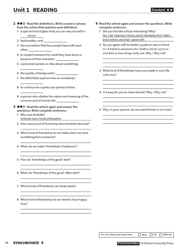 Unit 1 Standard Reading | PDF | Aristotle