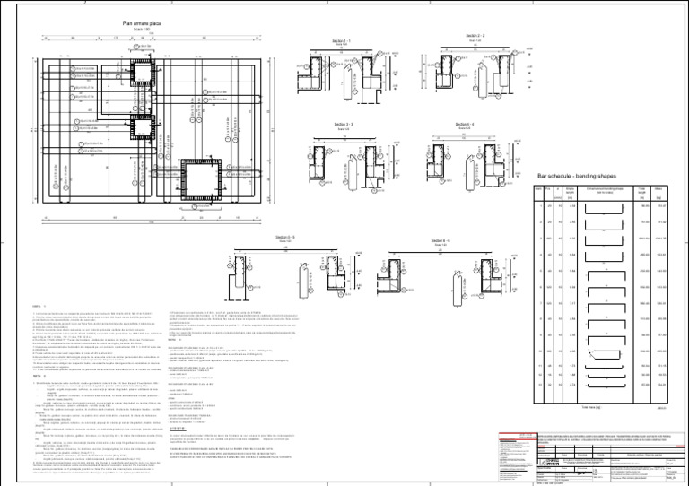 R06_BI_Plan Armare Placa Bazin Rezerva Incendiu | PDF
