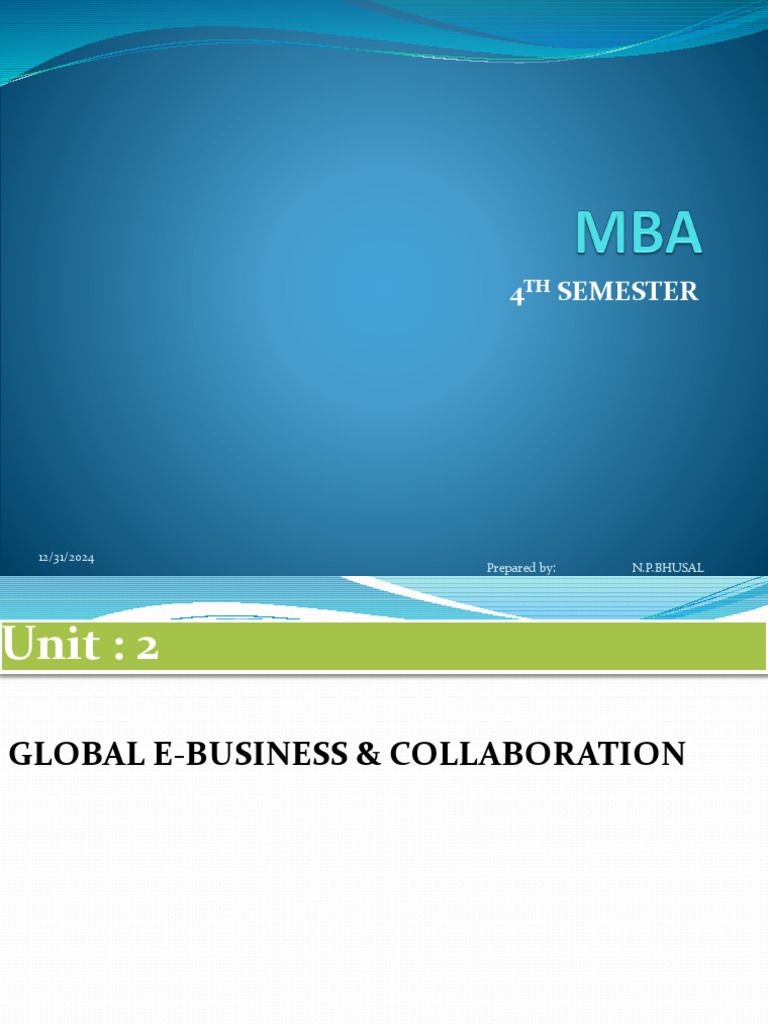 Unit_2_Global E-Business and Collaboration | PDF | Share Point | Virtual Reality