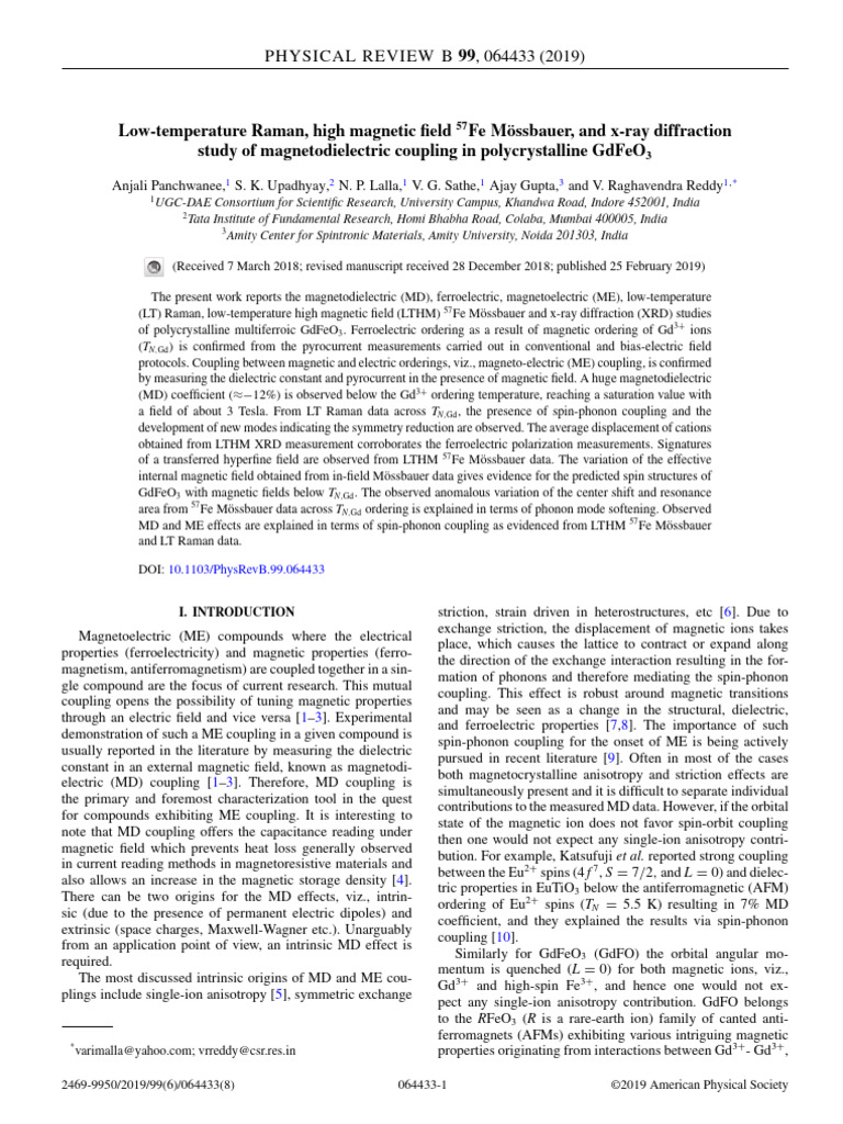 Panchwanee2019 (Smaller Range for Raman of GFO) | PDF | Materials ...