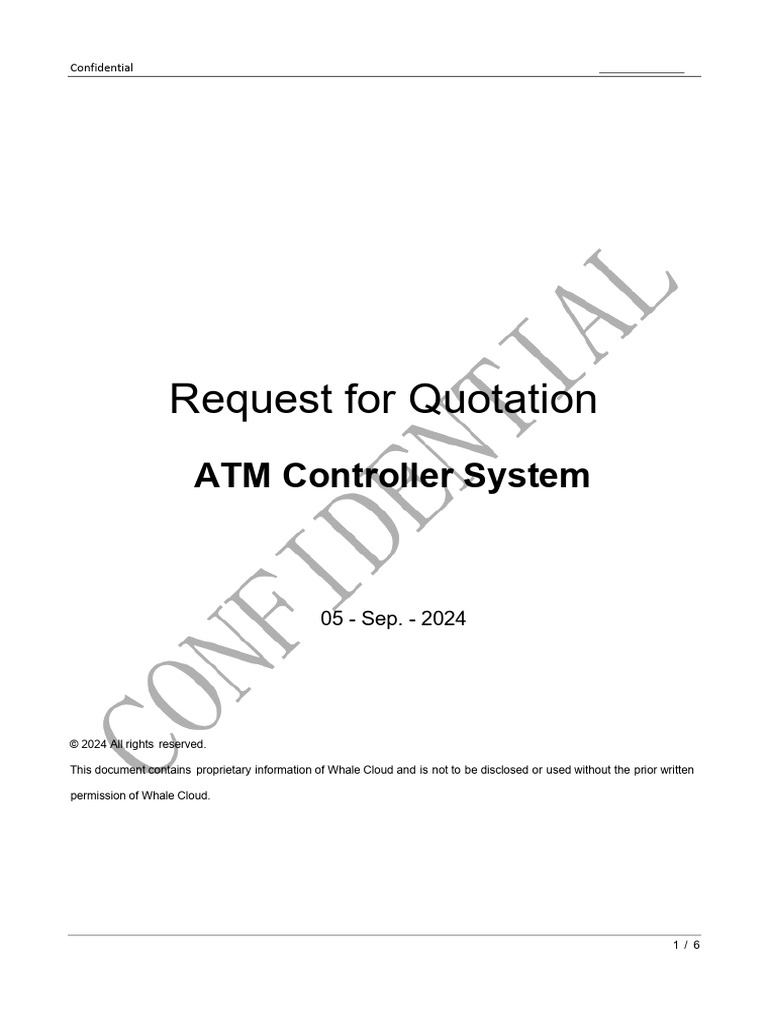 ATMC Request For Quotation 20240905 | PDF | Cash | Automated Teller Machine