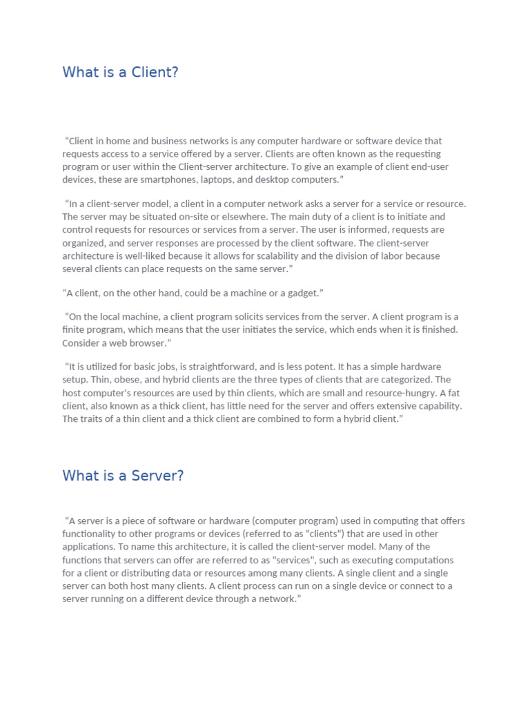 Group 5 Online Activity | PDF | Server (Computing) | Client–Server Model