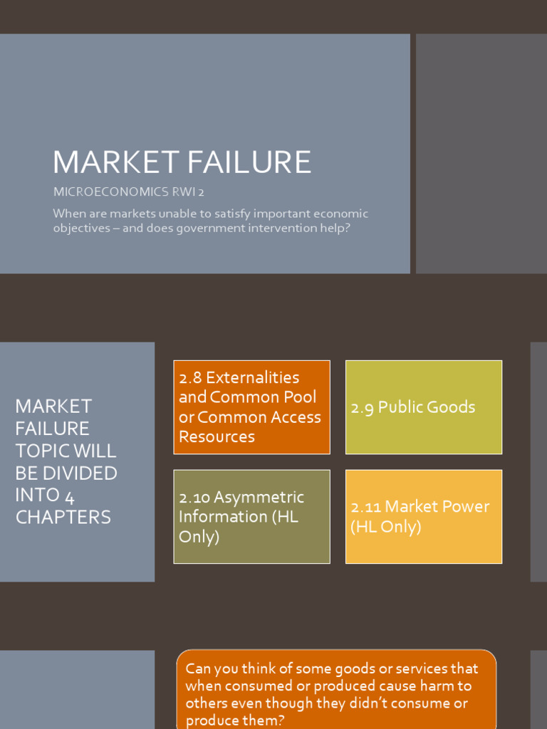Market Failure & Government Role | PDF | Externality | Taxes