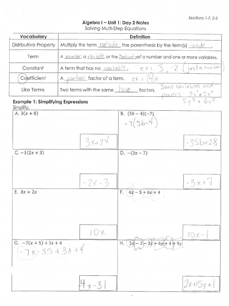 KEY UNIT 1 DAY 2 NOTES | PDF