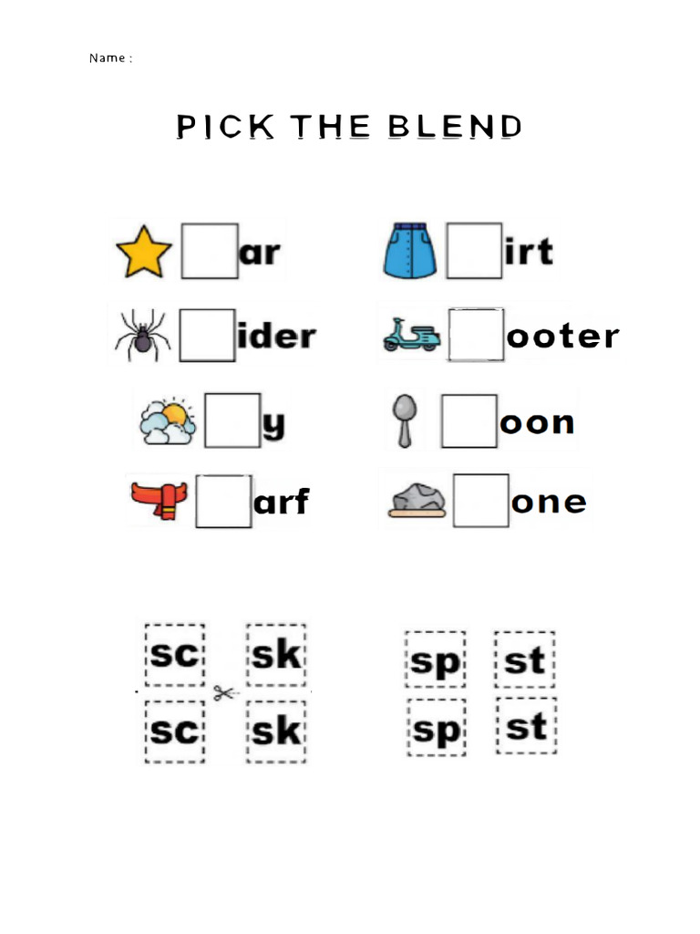 SP ST SC SK Worksheet | PDF