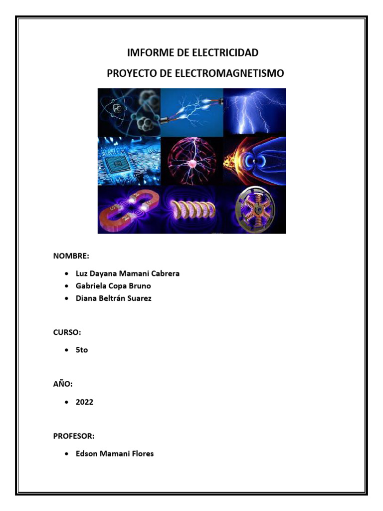 Imforme de Electricidad 2 | PDF