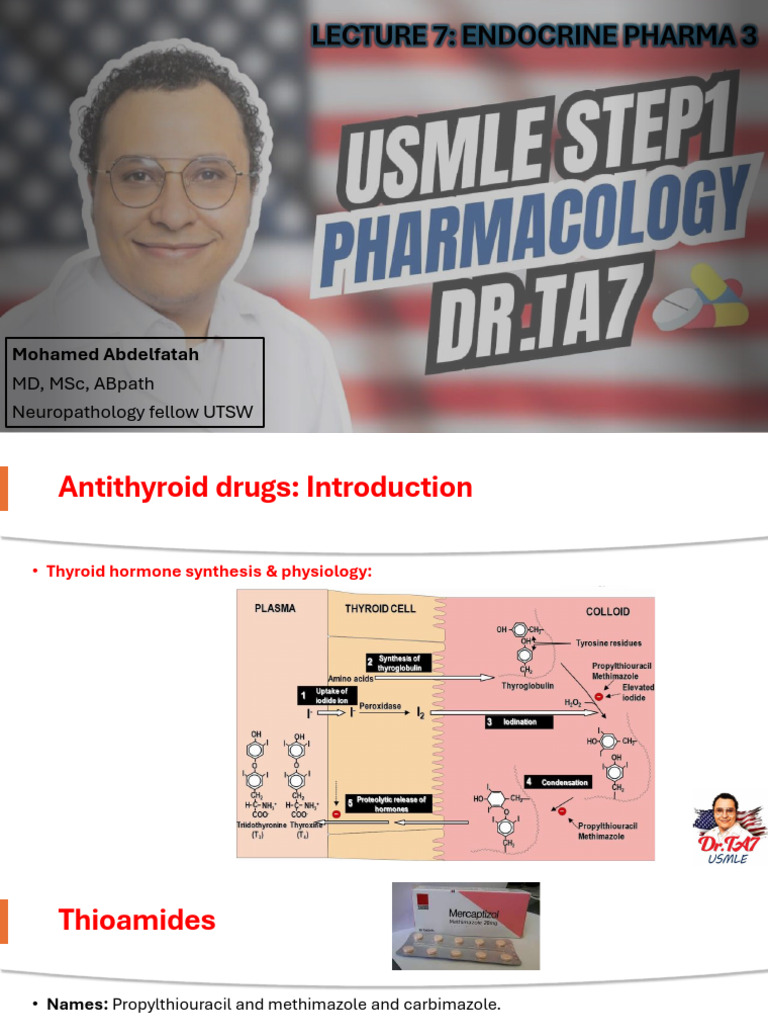 Lecture 8 - Endoceine Pharma 3 | PDF | Hyperthyroidism | Thyroid