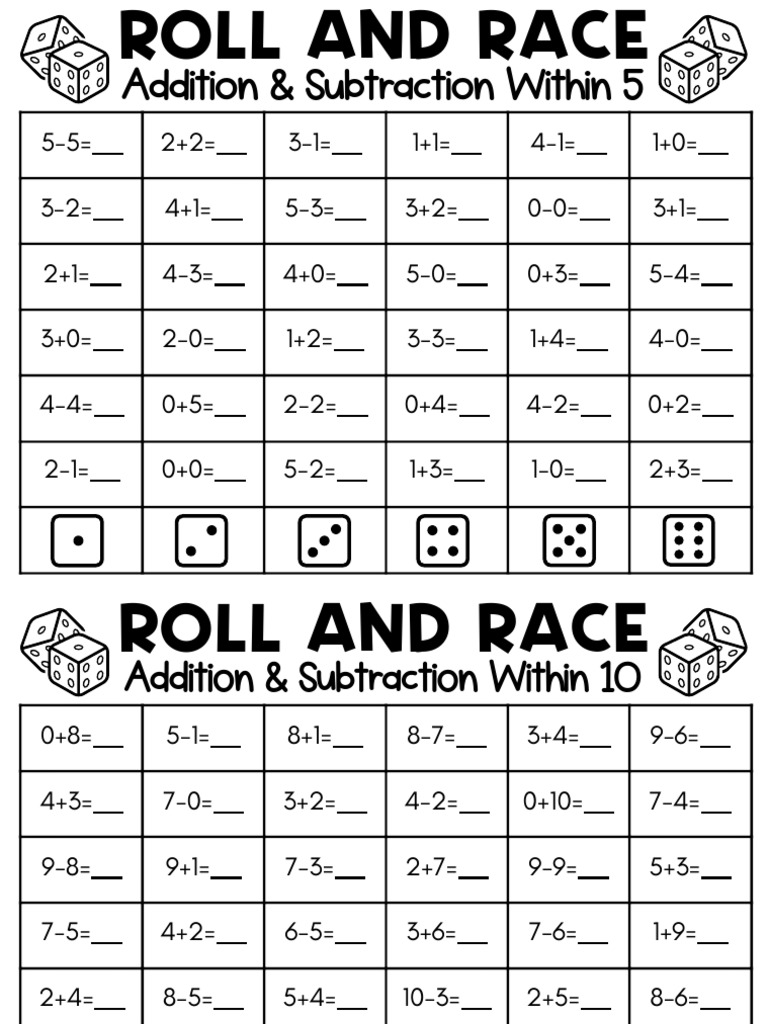Addition and Subtraction Practice | PDF
