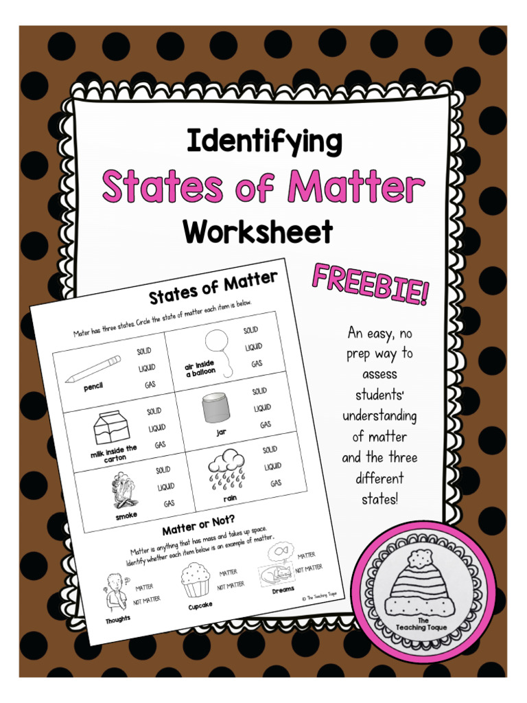 Identifying Worksheet: An Easy, No Prep Way To Assess Students ...