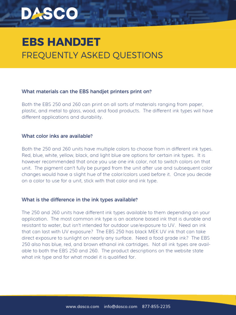 EBS_FAQ | PDF | Ink | Color