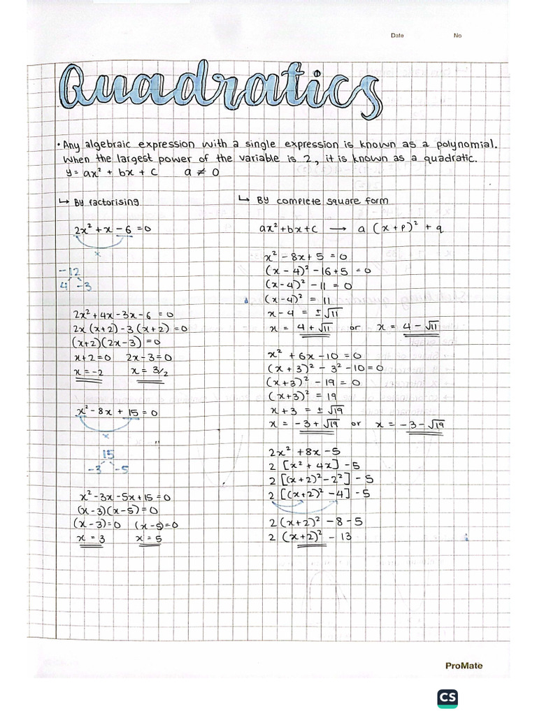 Math Notes | PDF