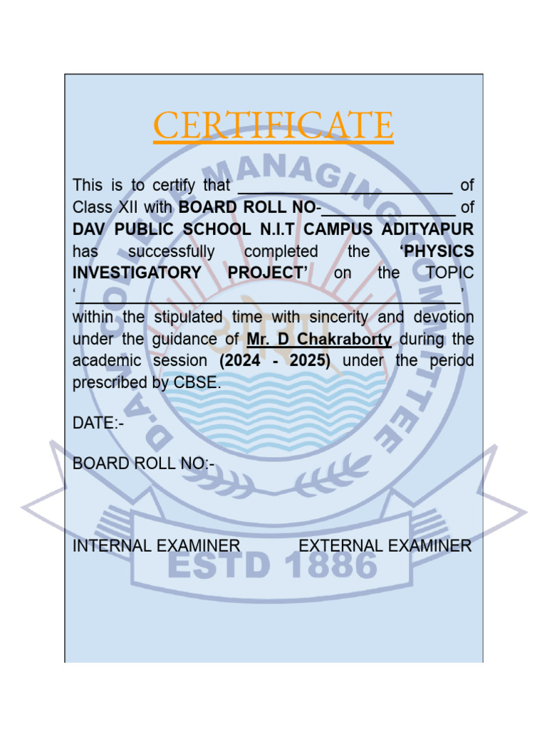 Bio Certificate | PDF