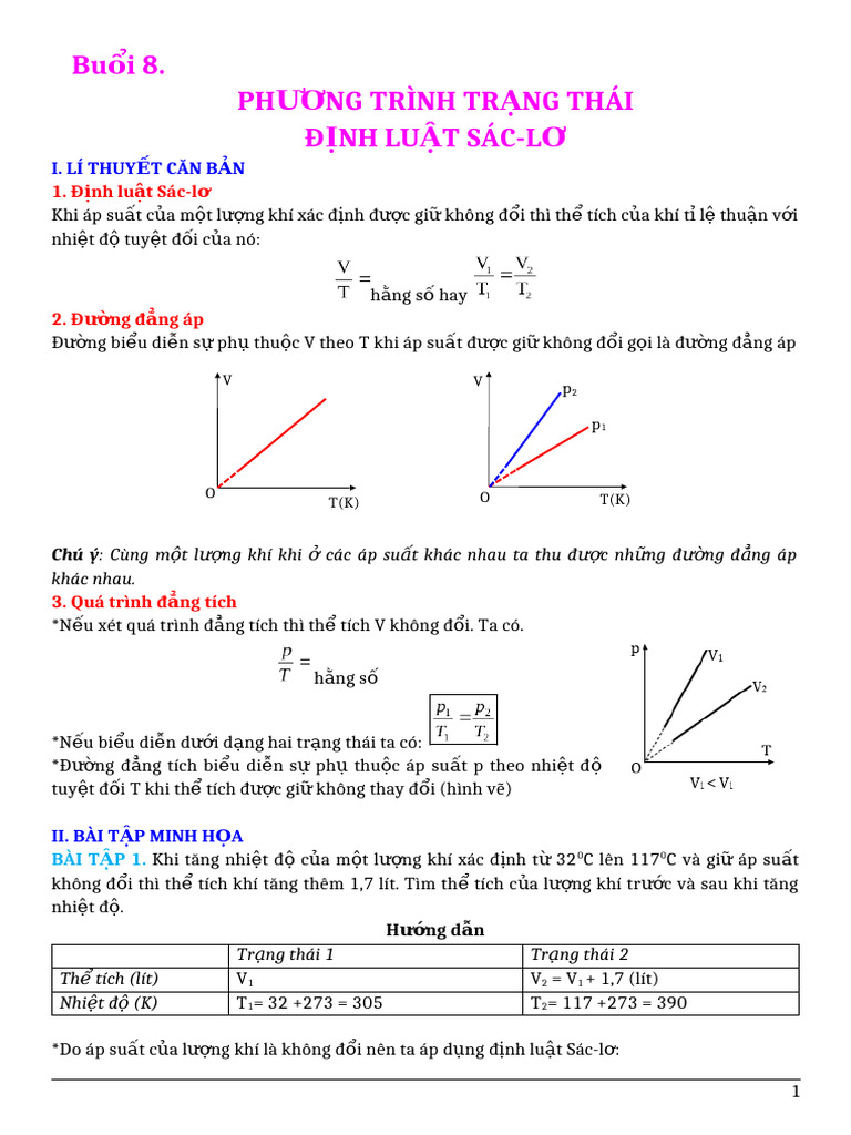 Buổi 8. GV ĐỊNH LUẬT SÁC LƠ | PDF