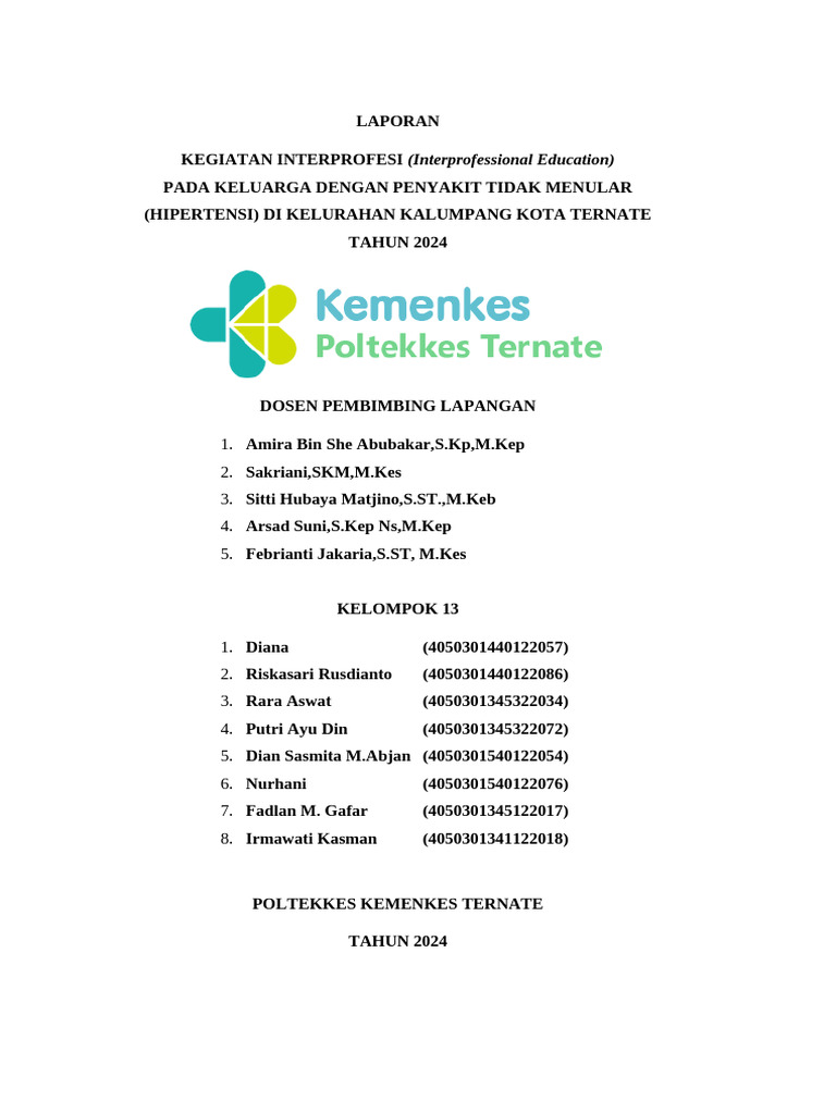 Laporan Ipe Kelompok 13 (Kasus 1) | PDF