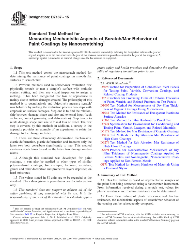 Astm D7187-15 | PDF | Friction | Fracture Mechanics