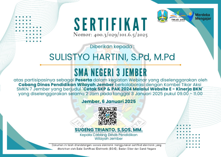 SULISTYO HARTINI, S.PD, M.PD | PDF