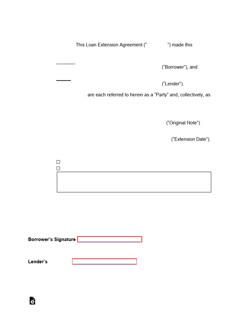 Loan Extension Agreement | PDF