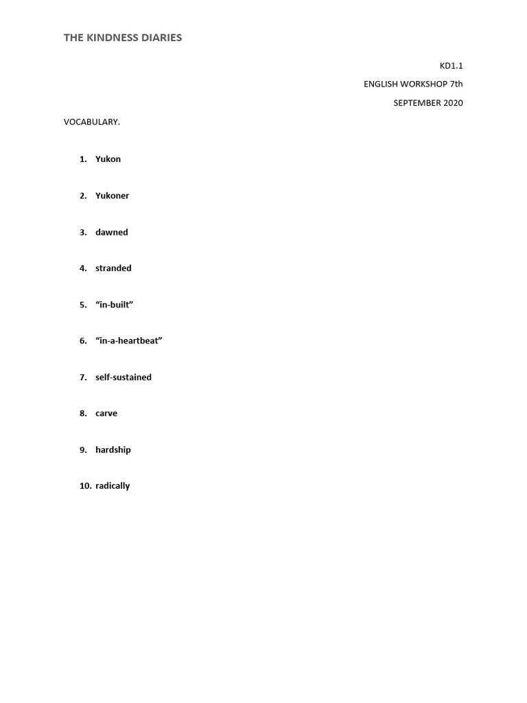 Kd1.1 7th Grade-workshop | PDF