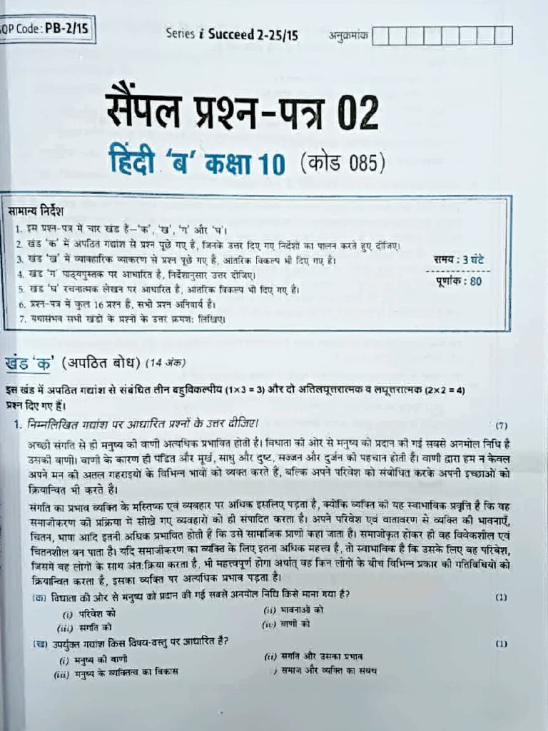 Hindi SP 2 | PDF