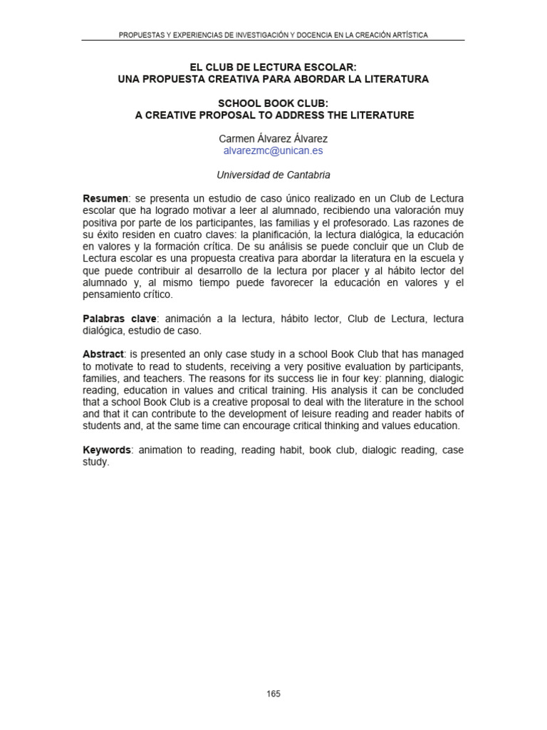 Club Lectu Rae Scola R | PDF | Enseñando | Experiencia