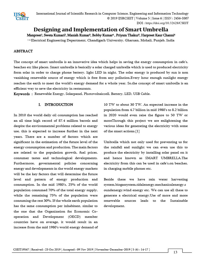 Designing and Implementation of Smart Um | PDF | Direct Current ...