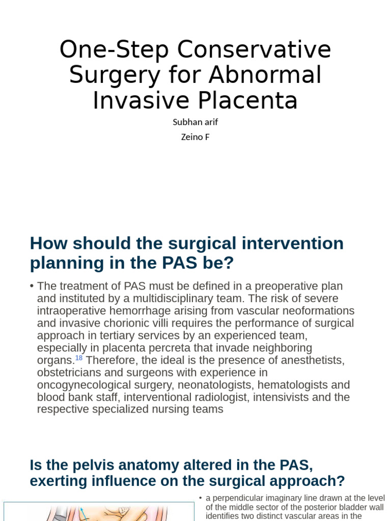 One-Step Conservative Surgery For Abnormal Invasive Placenta | PDF ...