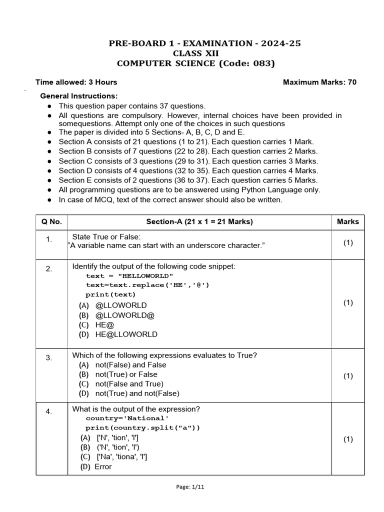 CS QP (1)[1] | PDF | Computer Network | Computer Programming