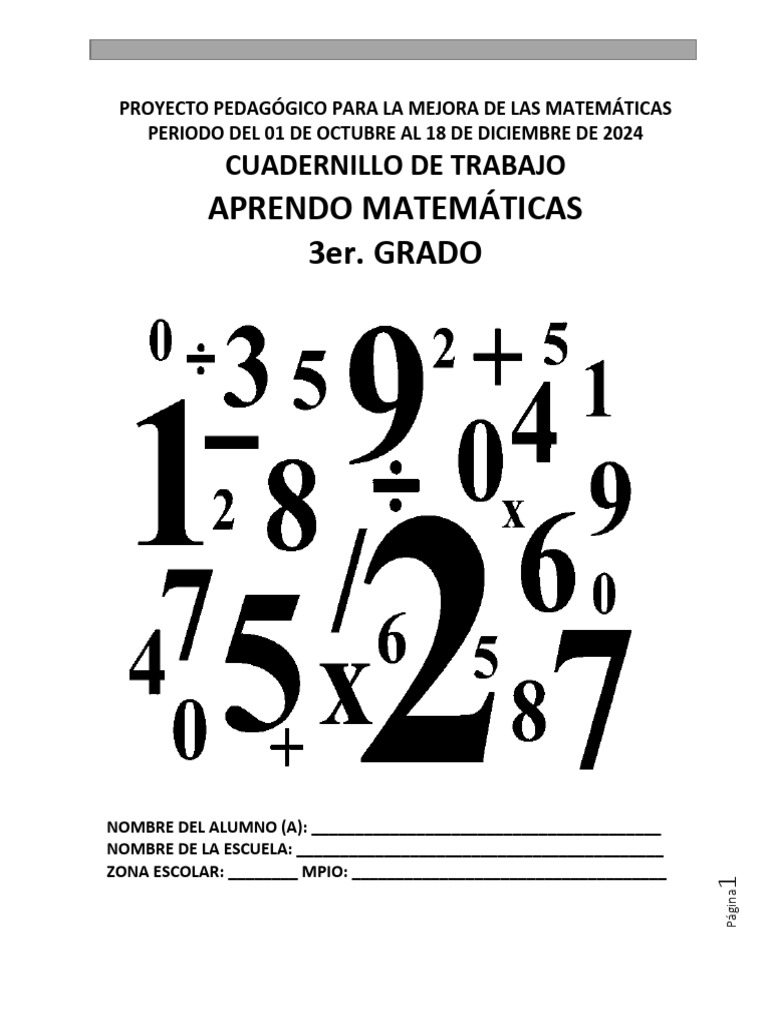 Cuadernillo 3Â° Aprendo MatemÃ¡ticas | PDF | Matemáticas recreativas | Números