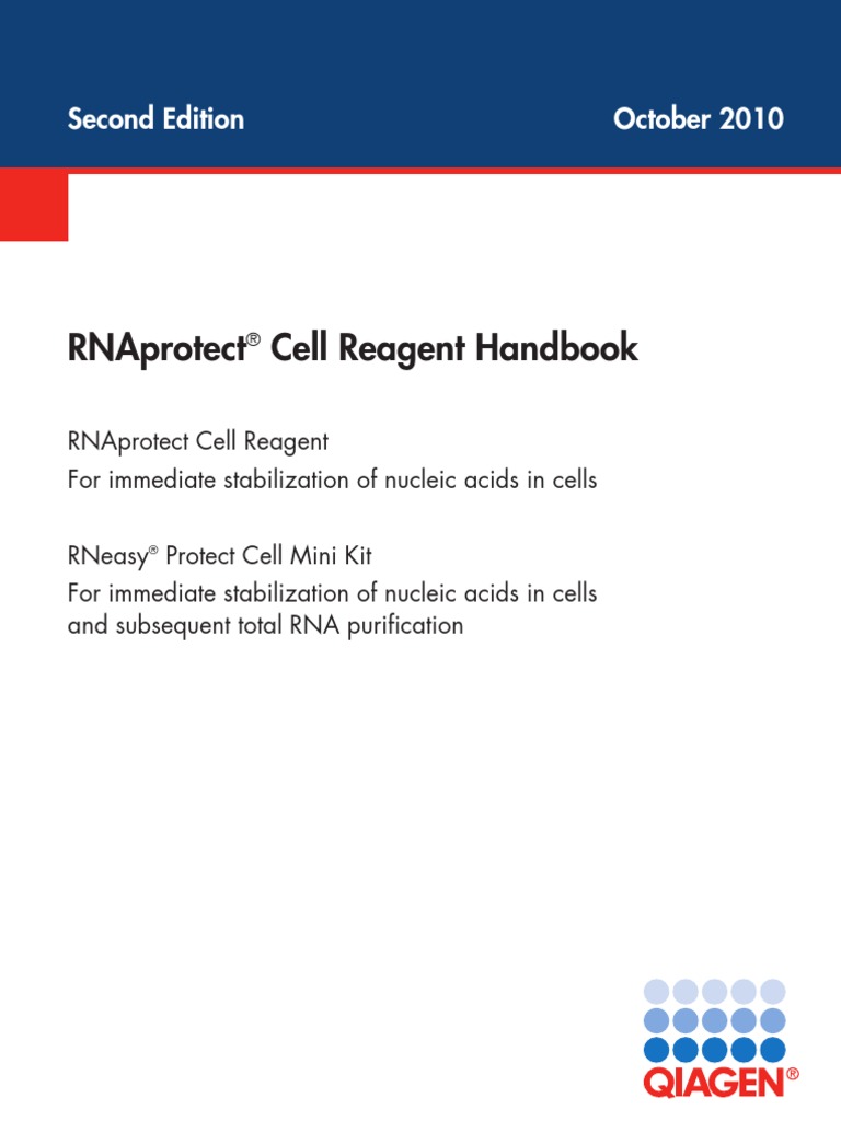 RNAprotect Cell Reagent Handbook | PDF | Reverse Transcription ...