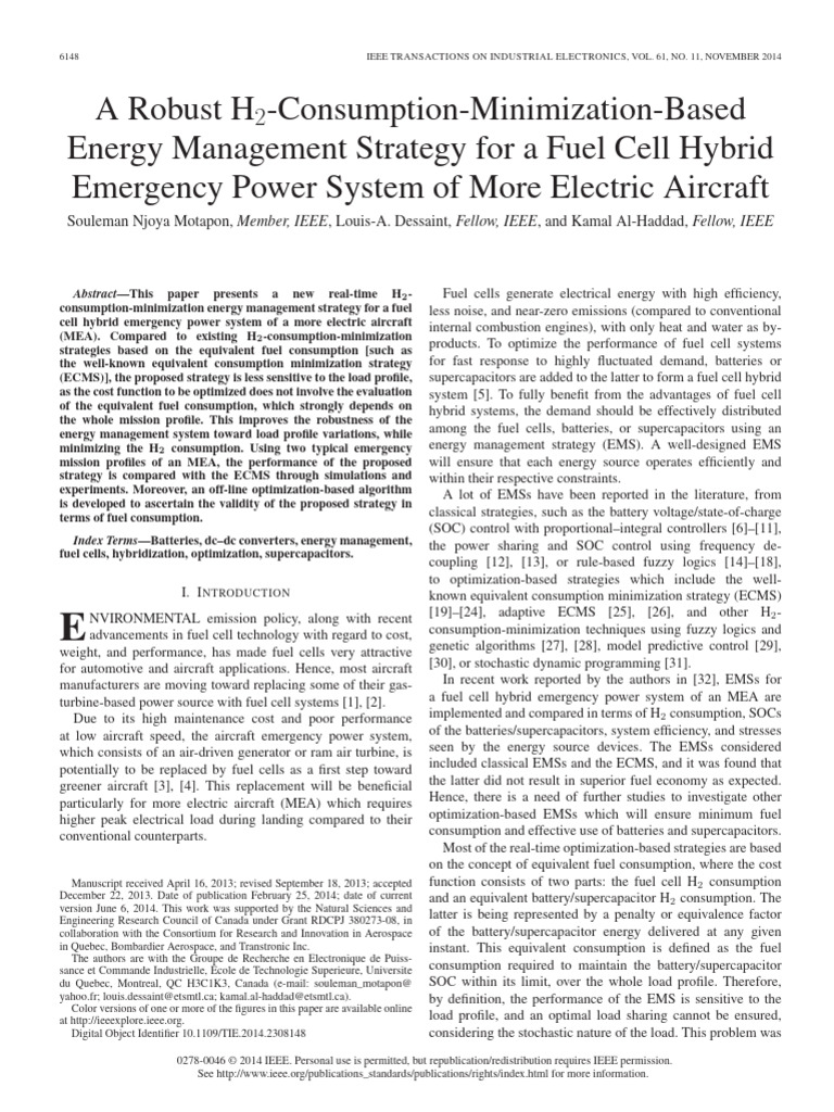 A robust h2 consumption minimization based energy management strategy for a fuel cell hybrid ...