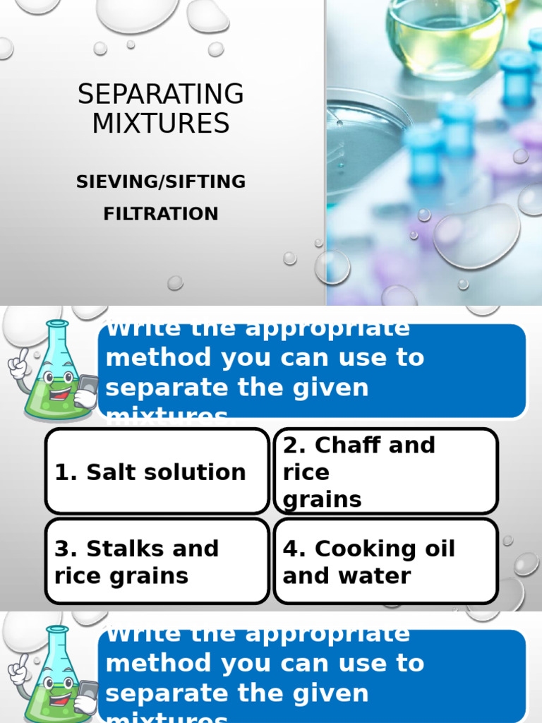 COT1_SY-2023-2024 | PDF | Filtration | Corn Starch