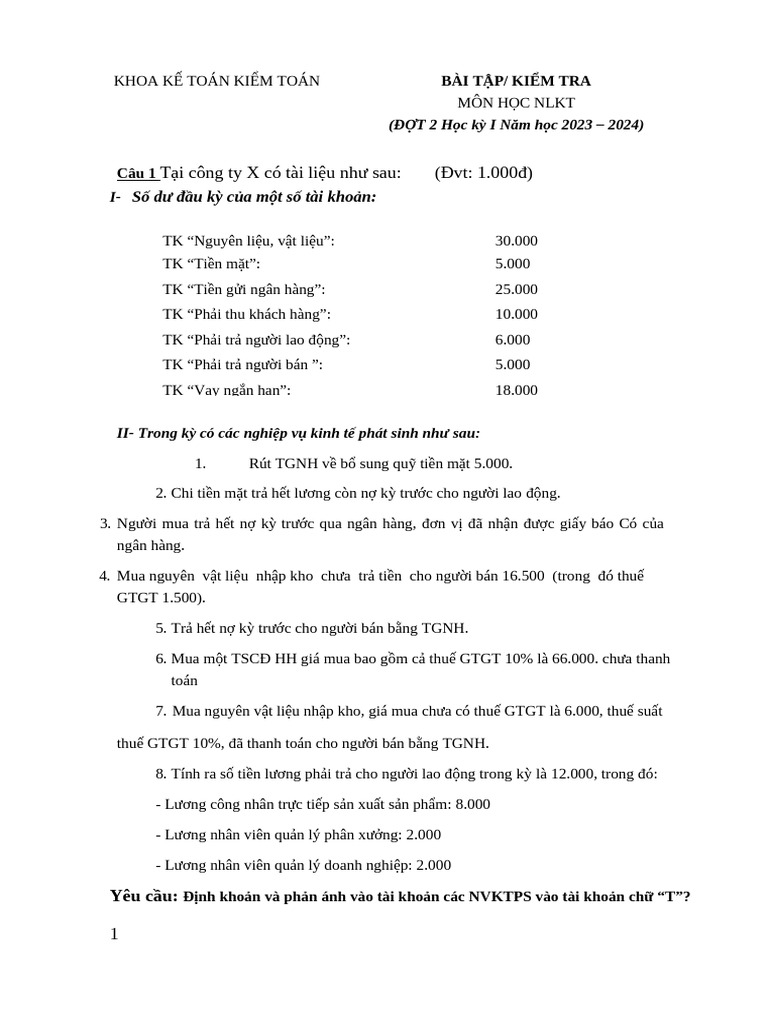 Bai Kiem Tra NLKT | PDF