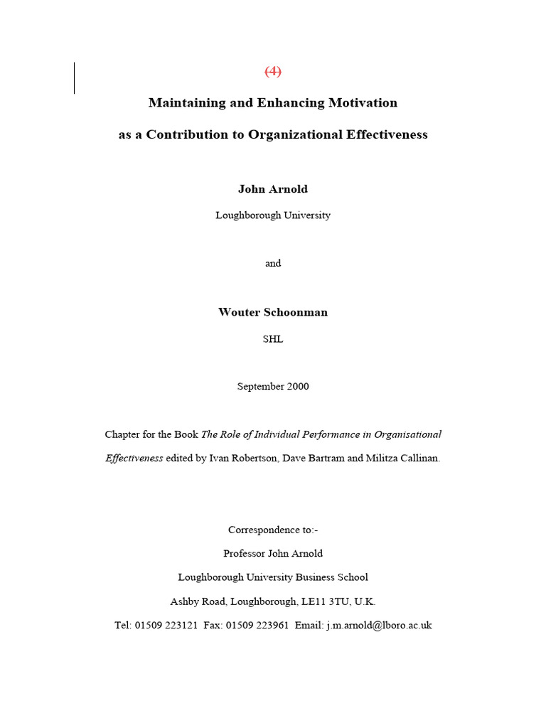 Maintaining and Enhancing Motivation As | PDF | Motivational | Motivation