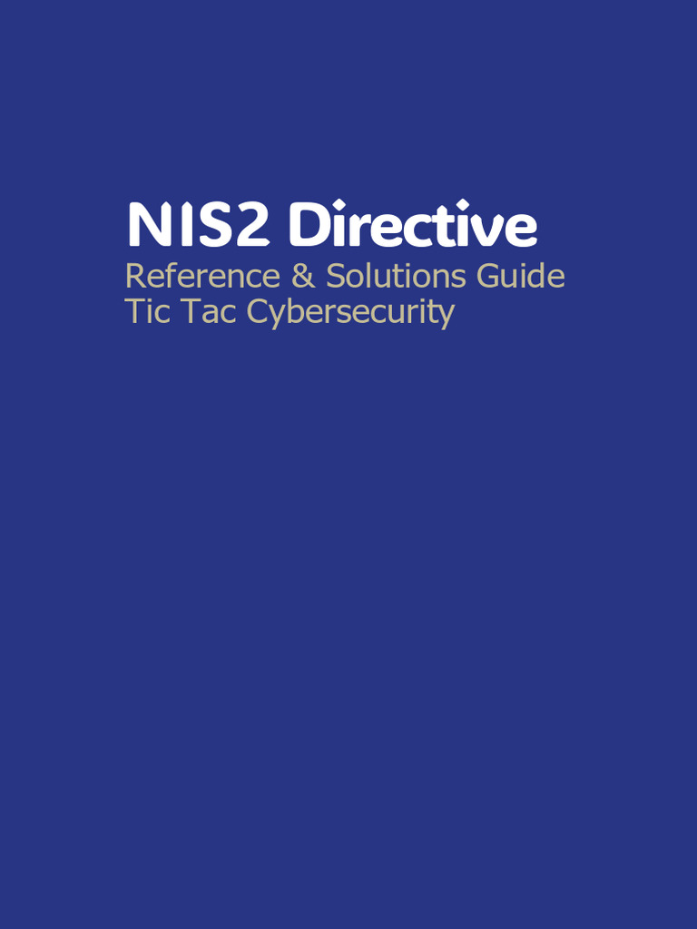Tic Tac Cybersecurity Services For NIS2 Compliance | PDF | Security ...