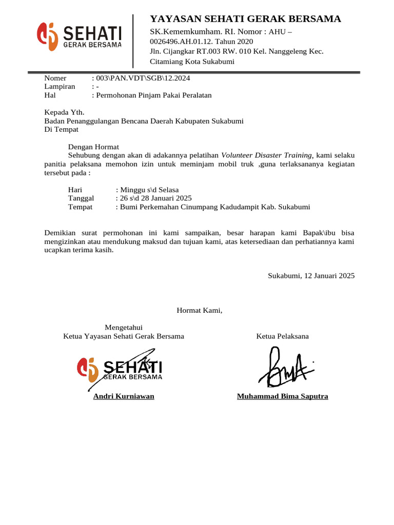 Surat Bpbd Truk | PDF