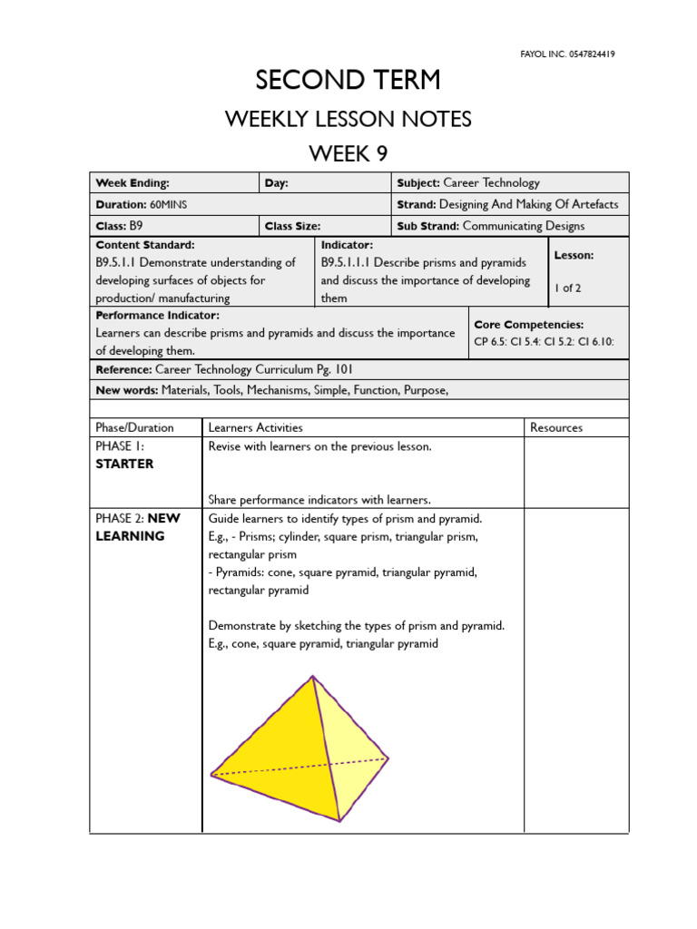 B9-CAT-WK9.docx | PDF | Curriculum | Learning