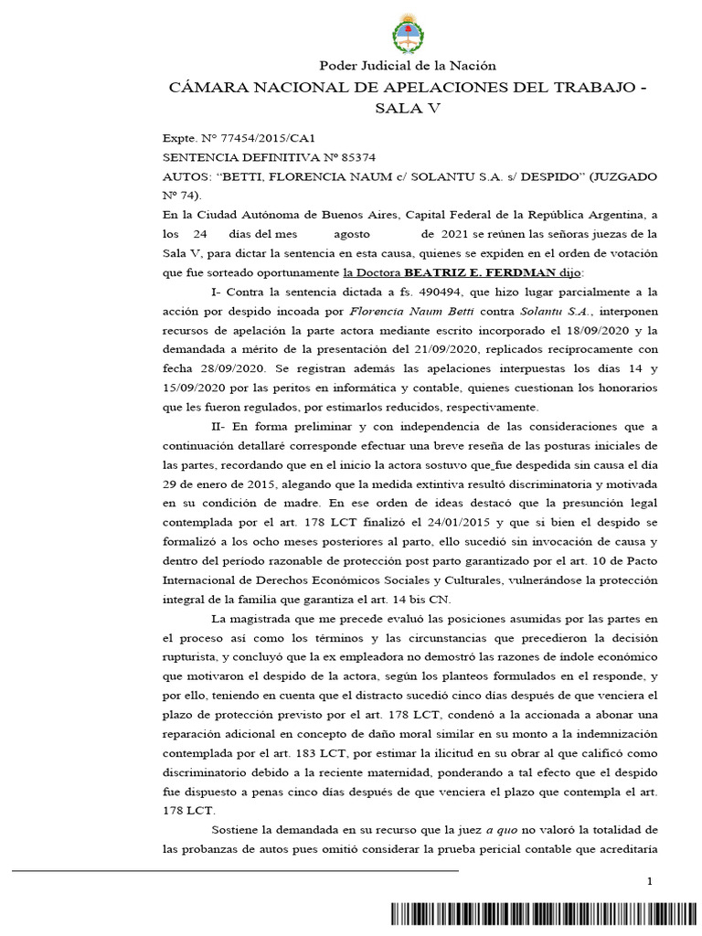 fallo (2) | PDF | Organización Internacional del Trabajo | Discriminación