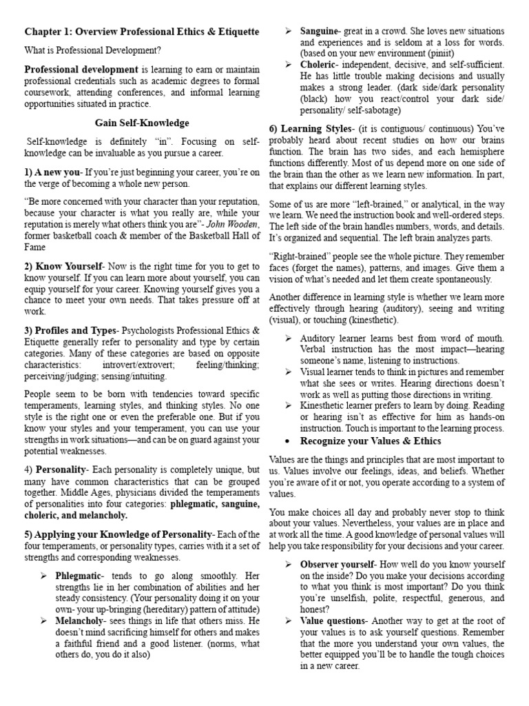 chapt. 1 | PDF | Learning Styles | Learning