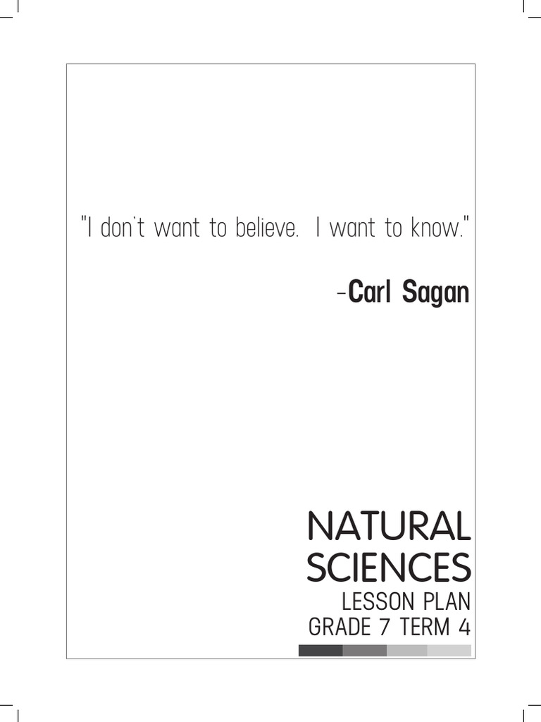 Gr 7 Term 4 2019 Ns Lesson Plan | PDF | Night | Equator