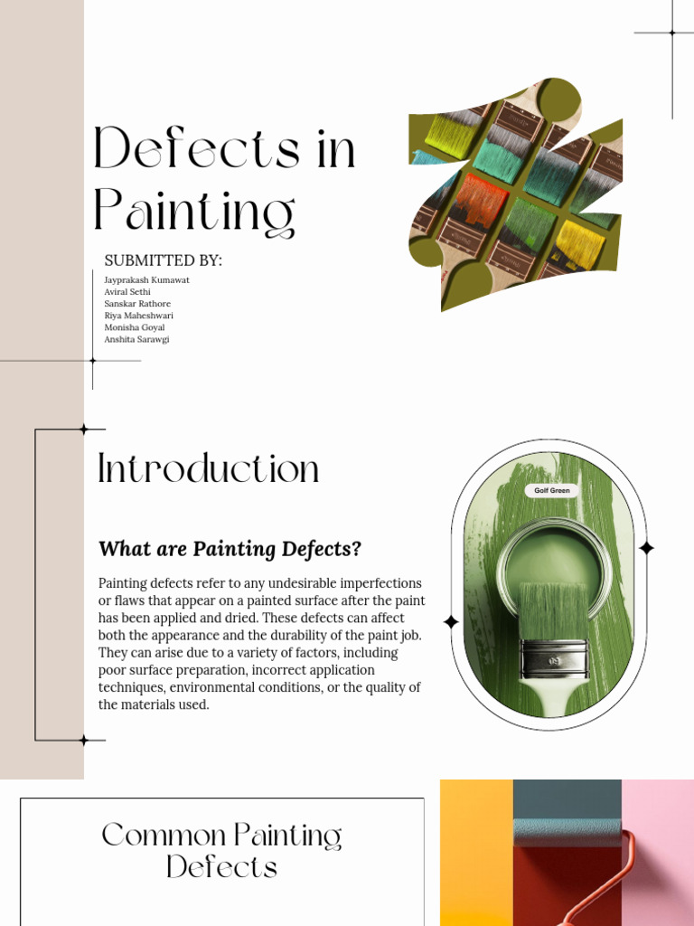 Defects in Paints | PDF | Paint | Humidity