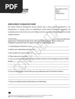 Employment Guarantor Form | PDF | Employment | Civil Law (Legal System)