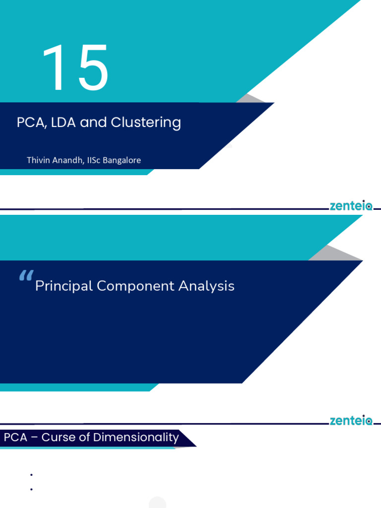 Lecture 16 - 25.09.2024 - PCA, Unsupervised Learning-Clustring & Metrics | PDF | Principal ...