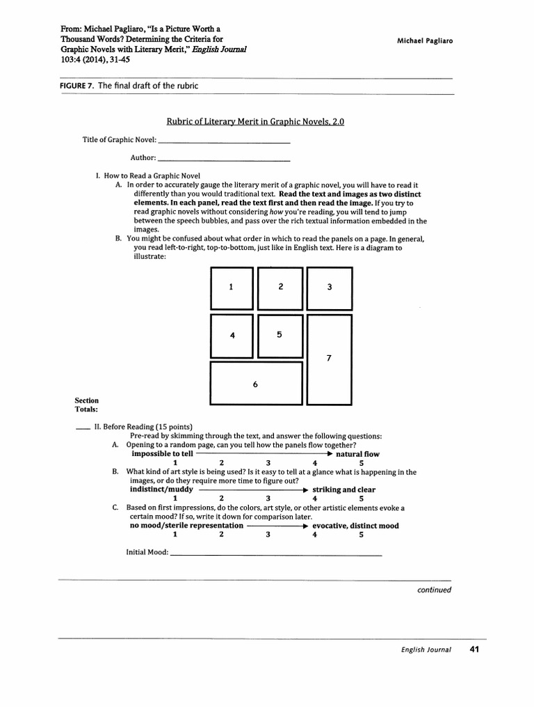 Graphic - Novels - Rubric - How - To - Read Pages 11 - 13 | PDF | Emotions
