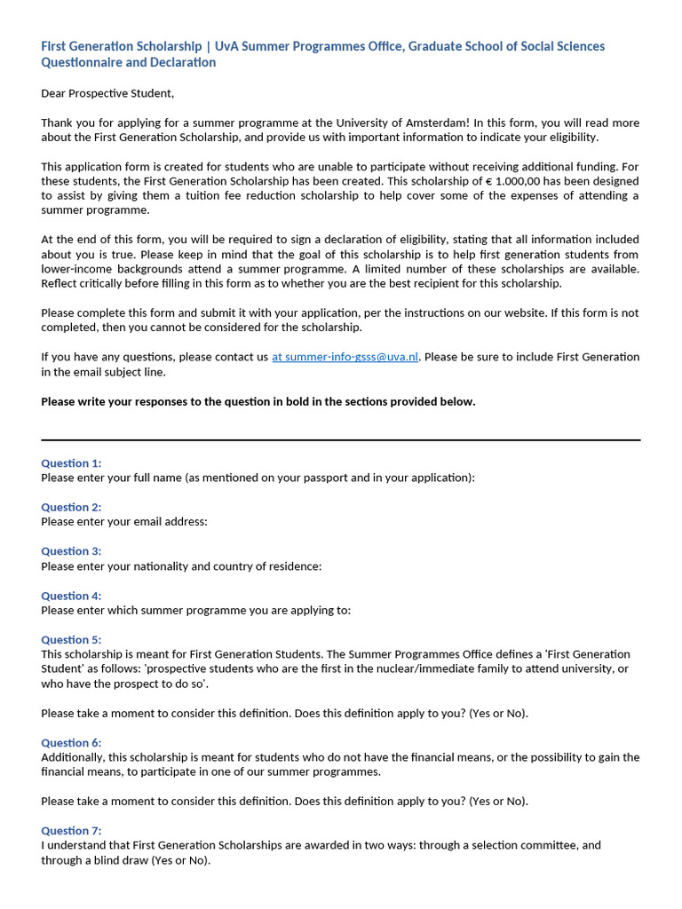 questionnaire-and-declaration---first-generation | PDF