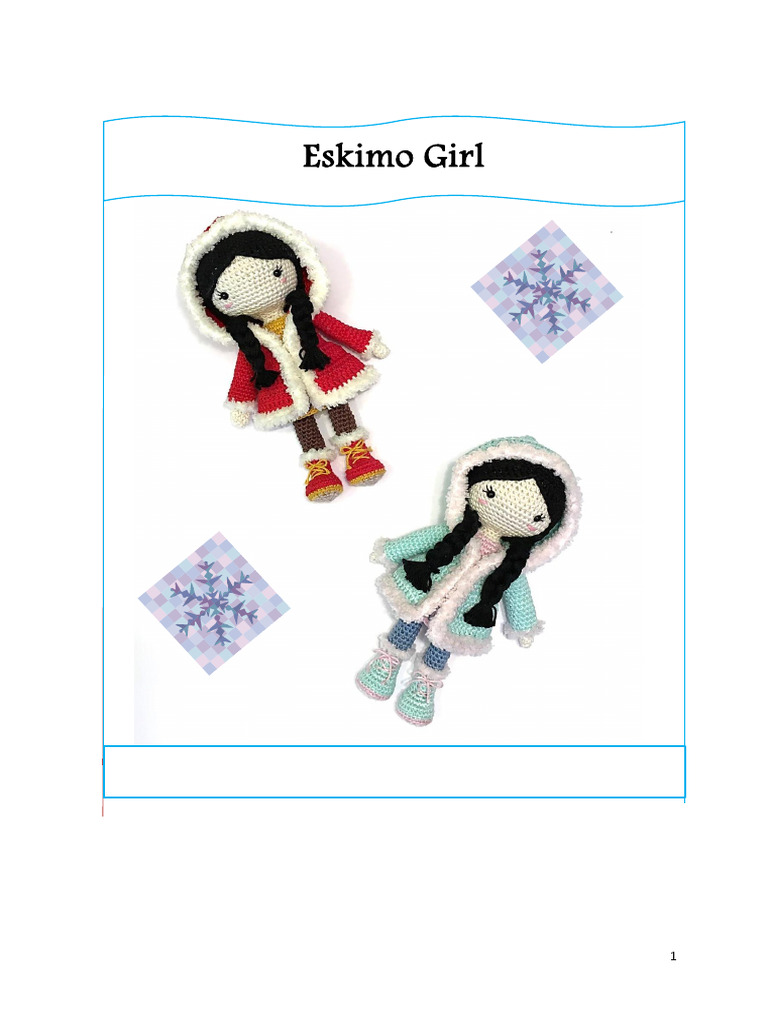Annigurumi-Eskimo_Girl | PDF | Crochet | Yarn